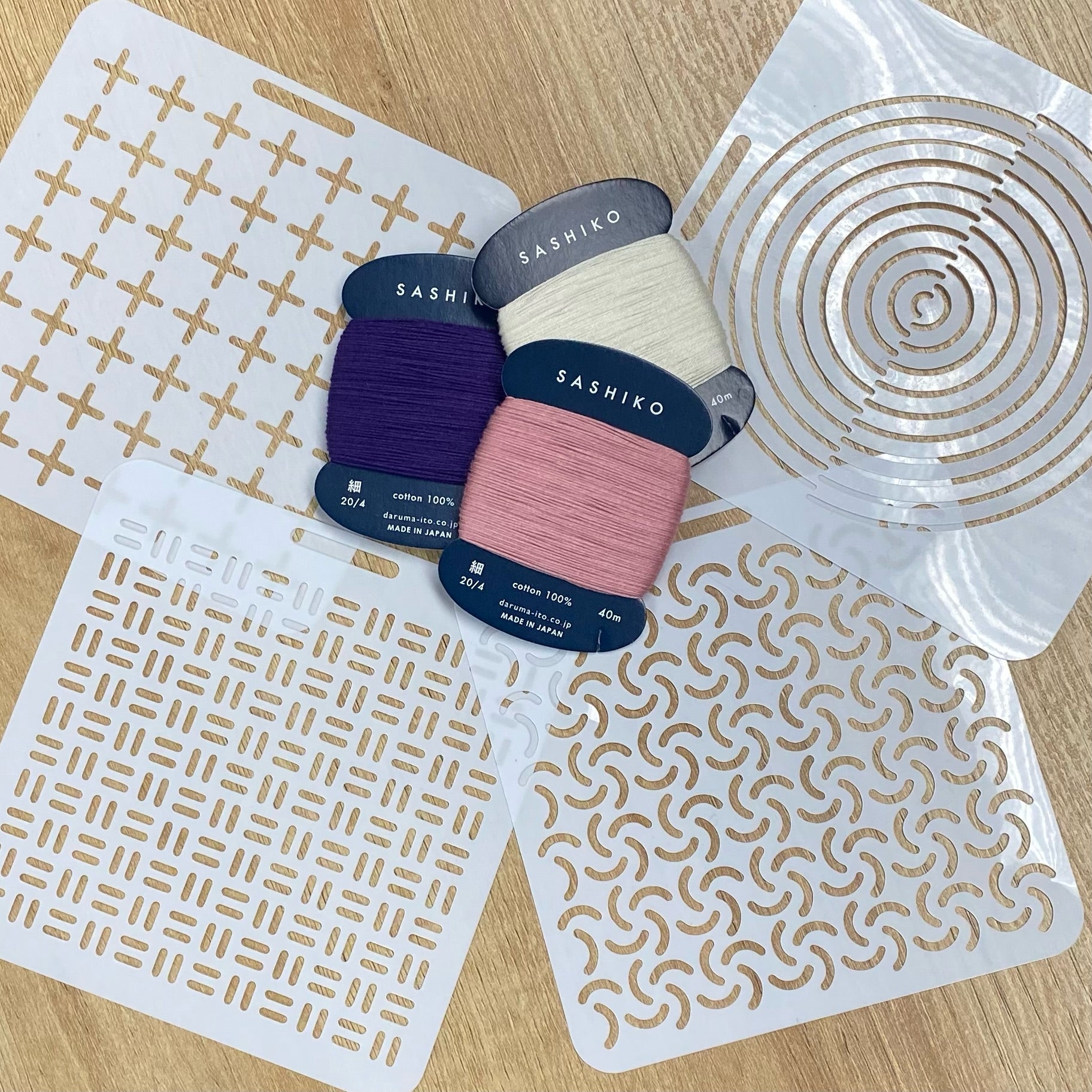 Sashiko Re-usable Stencils – Rabbit Row Yarns & Haberdashery