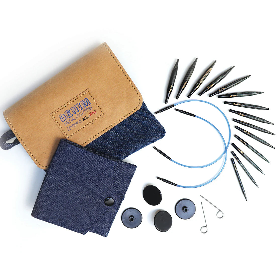 Indigo Wood 2‑Inch Mini Needle Set – Rabbit Row Yarns & Haberdashery